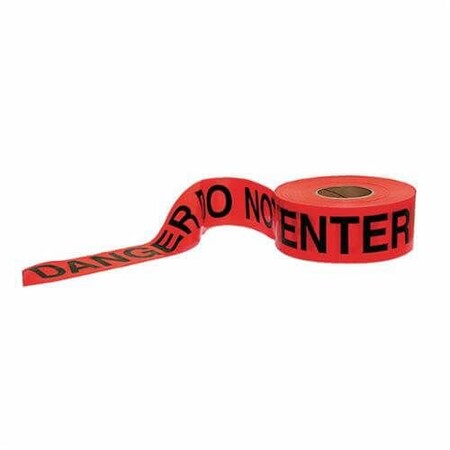 C.H. Hanson Barricade Safety Tape, Standard Grade, Danger Do Not Enter Legend, RedBlack, 3 In ...